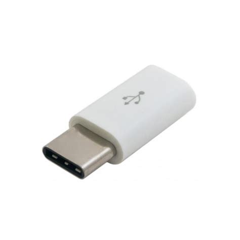 Перехідник USB Type-C 2.0 тато - micro-USB мама (колір білий або чорний ...
