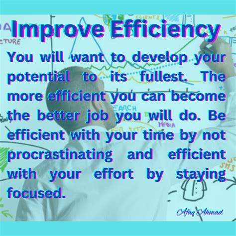 Afaq Ahmad On Linkedin Efficiency Productivity