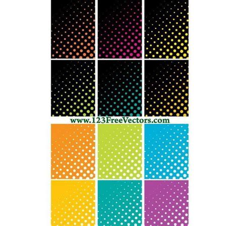 하프 톤 패턴 벡터 팩 Ai Eps Uidownload