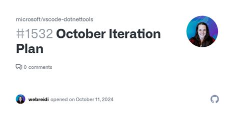 October Iteration Plan · Issue 1532 · Microsoftvscode Dotnettools · Github