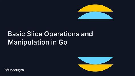 Basic Slice Operations And Manipulation In Go Codesignal Learn