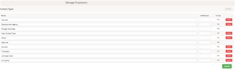 Manage Dropdowns Help Centre