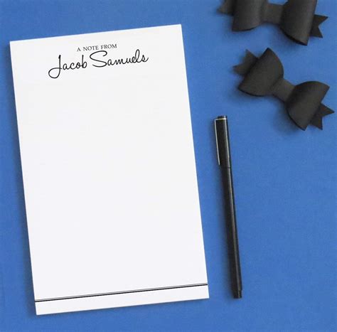 A Note From Personalized Notepad Notepads For Men Personalized Notepad Set For Men
