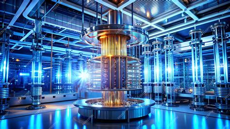 Quantum Computer In A Hightech Laboratory With Floating Algorithms Premium Ai Generated Image