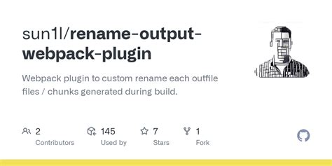github sun1l rename output webpack plugin webpack plugin to custom rename each outfile files