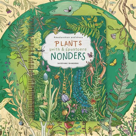 Premium Photo Create Notebook Cover With Drawing Of Plants And Insects Scientific Illustration