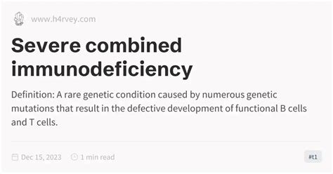 Severe Combined Immunodeficiency