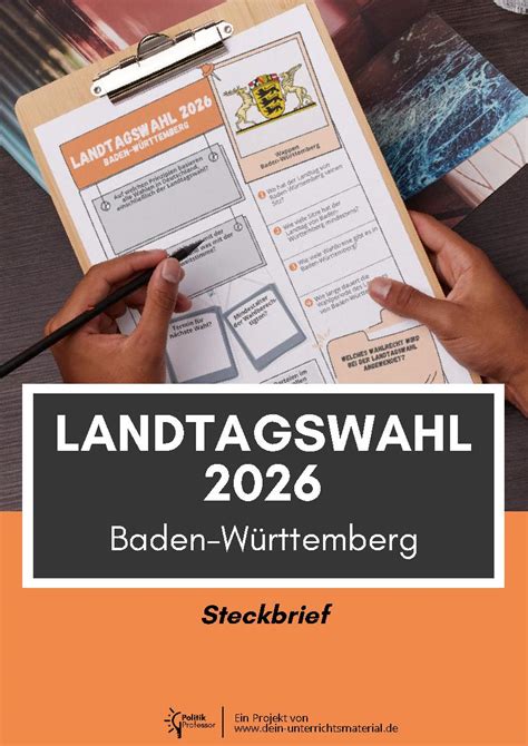 Landtagswahl Baden Württemberg 2026 Unterrichtsmaterial Pdf