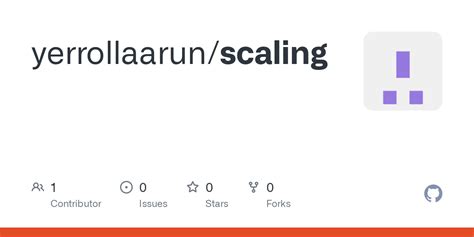 GitHub Yerrollaarun Scaling