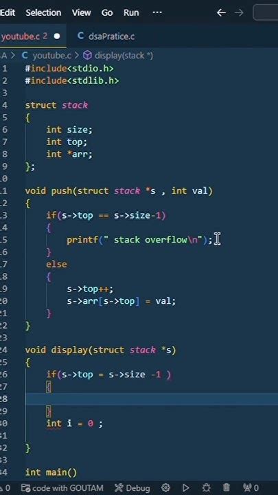 Push And Pop Method In Stack Data Structure Trending Viral Shorts