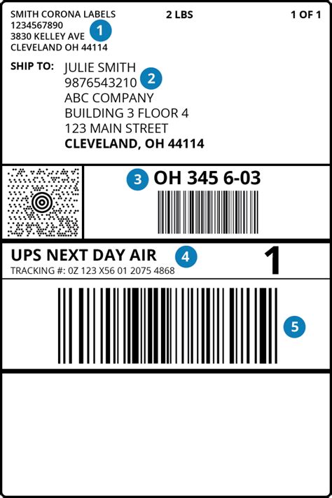 Ups Letter Label