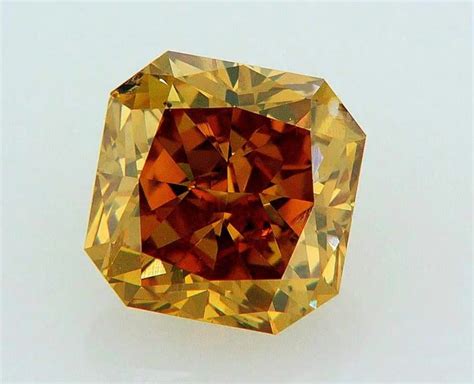 1 Pcs Diamond 115 Ct Radiant Fancy Vivid Brownish Catawiki