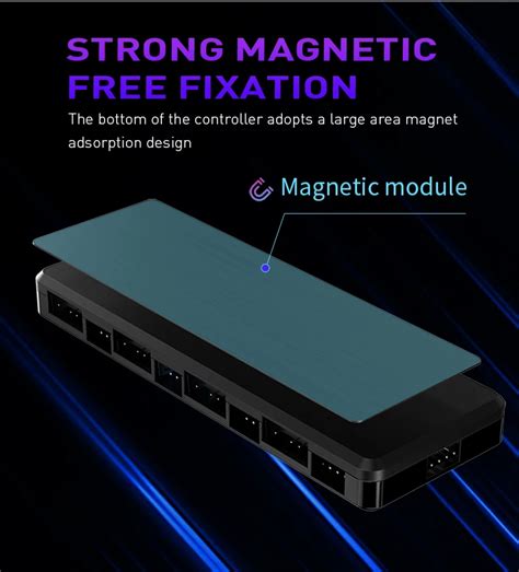Wireless Remote Controlled Rgb Pwm Hub With 5v 3 Pin Argb Sync For Thermally Managed Pc Case