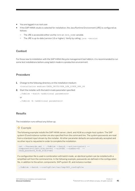 Sap Hana Server Installation Guide