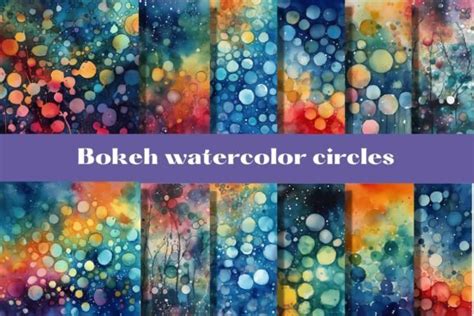 Watercolor Bokeh Circles Dark Graphic By Mermaids Cove · Creative Fabrica