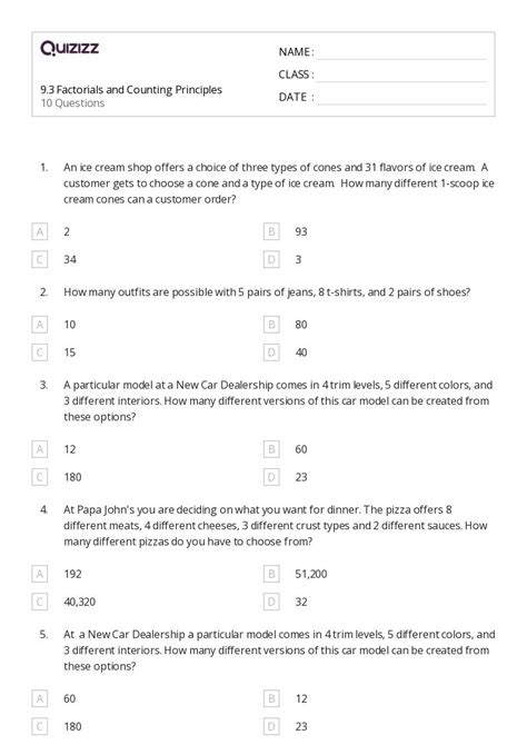 50 Factorials Worksheets For 10th Year On Quizizz Free And Printable