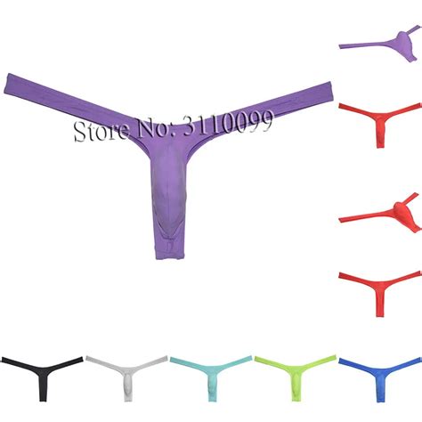 Men S Ice Silk Bikini Thong Sex Posing Jockstrap Hipster Micro G String Underwear