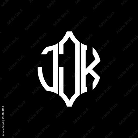 Jjk Letter Logo Jjk Best Black Background Vector Image Jjk Monogram