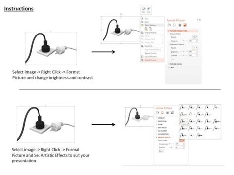 Stock Photo Black Electricity Plug In Socket PowerPoint Slide