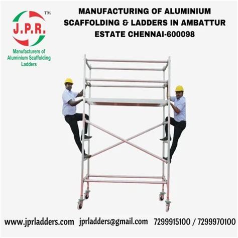 Aluminium Single Width Mobile Tower Scaffold At 80000 Unit Aluminum Scaffolding In Chennai