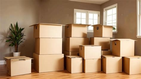 premium ai image a stack of cardboard boxes with one that says the word on the bottom