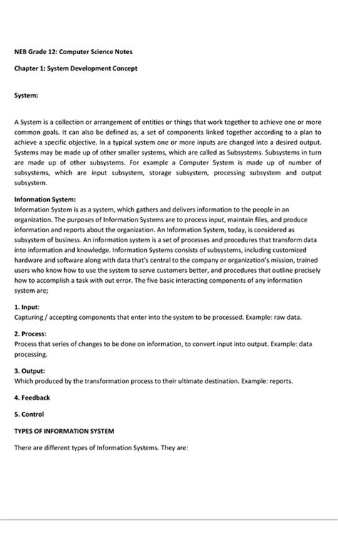 Computer Class 11 Neb Notes Questions And Solutions