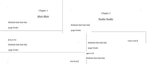 can i use headers for chapter titles english ask libreoffice