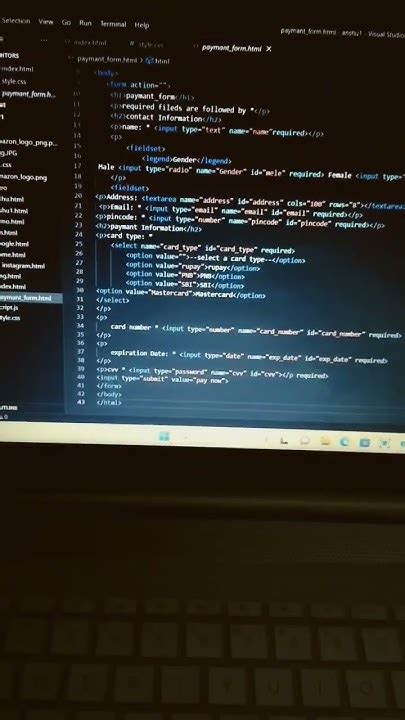 Payment Form Html Code Coding Html Youtube