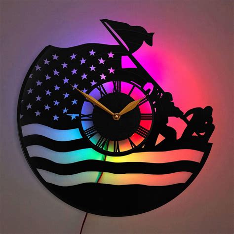 Us Army Clock American Flag Wall Clock Patriotic Wall Decor Military