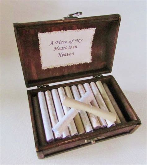 Memorial Scroll Box Comforting Quotes In A Wood Chest Memorial Gift In Loving Memory Bereavement