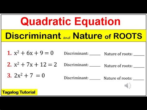 Quadratic Formula Discriminant How To Find The Discriminanttypes Of