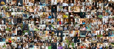 College Men And Women People Of Different Age And Nationality