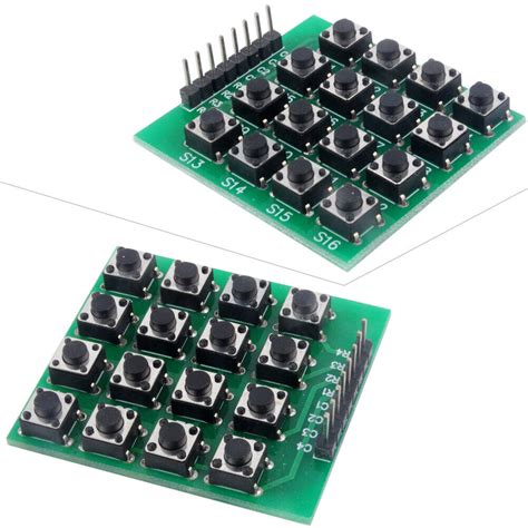 5pcs 4x4 Matrix Keypad 16 Key Button 8p Keyboard Module For Arduino Raspberry Pi Ebay