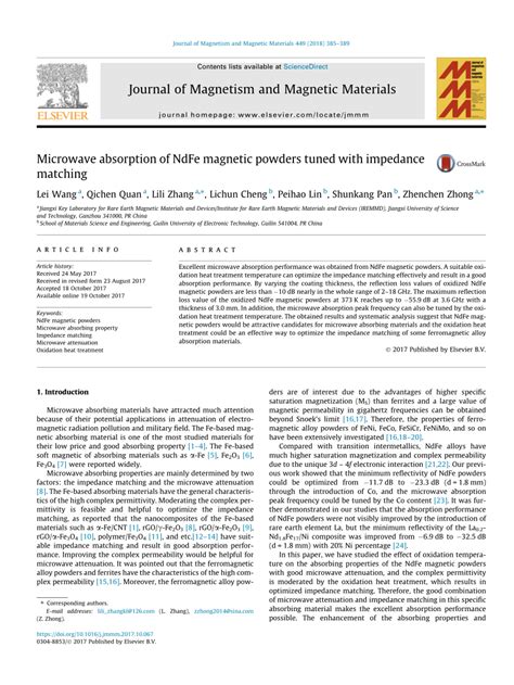 Pdf Effect Of Nb Doping On The Microstructure And Magnetic Properties Of Nd Ce Fe B Alloy