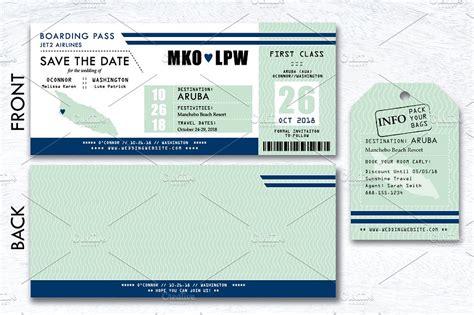 14 Wedding Ceremony Boarding Pass Ticket Examples To Download