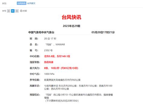 今年第2号台风“玛娃”生成，或将成为今年首个超强台风！关岛方向中央气象台