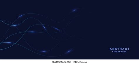 Abstract Blue Background Flowing Lines Dynamic Stock Vector Royalty