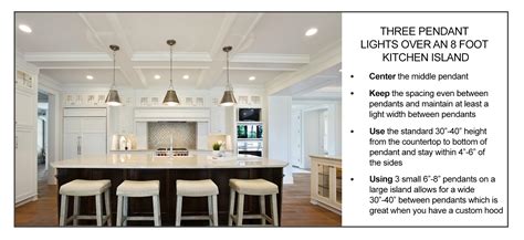 What Size Pendant Light Over 8 Foot Island