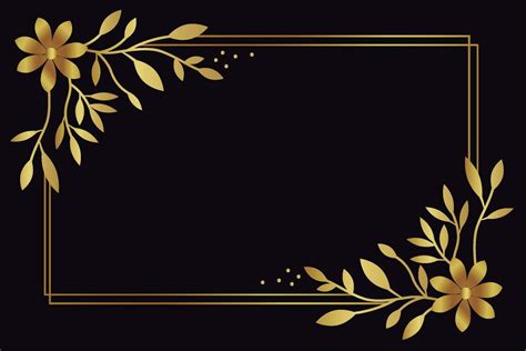 Golden Floral Geometric Border Frame Design 36422748 Vector Art At Vecteezy