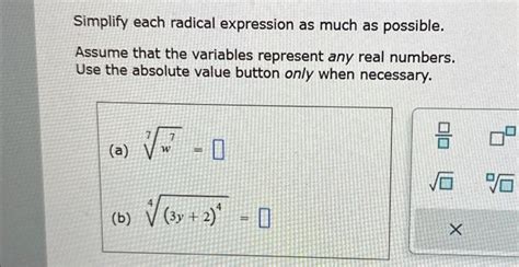 Solved Simplify Each Radical Expression As Much As Possible Chegg
