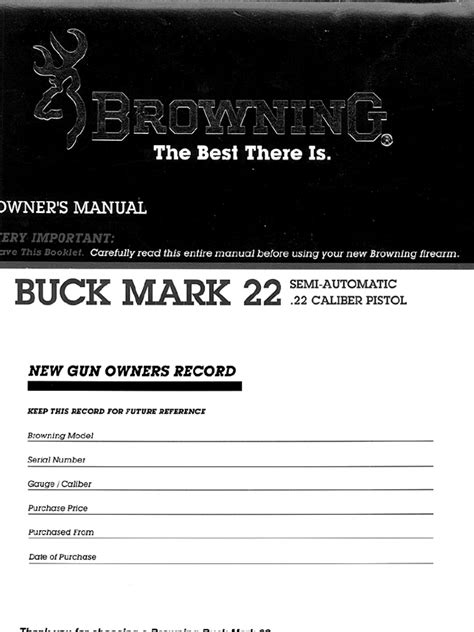 Browning Buckmark Pdf
