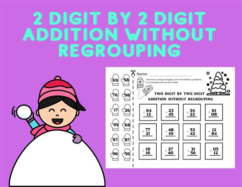 No Prep 2 Digit By 2 Digit Addition Without Regrouping Printable Worksheets Library
