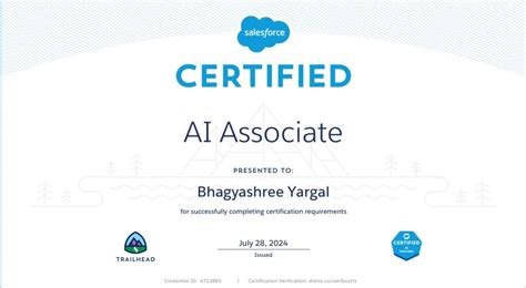 Bhagyashree B Yargal On Linkedin Certificate Salesforce