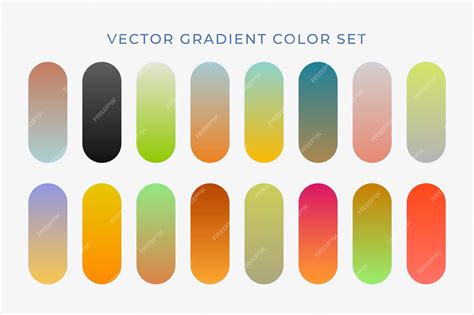 Premium Vector Gradient Color Set Element Set Gradient Shades Combination Vibrant Colorful