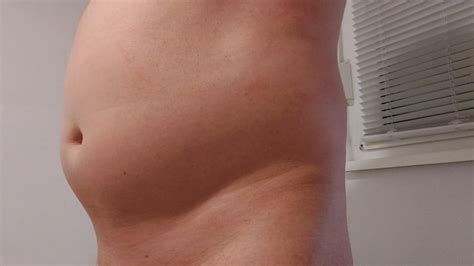 Guy Shows His Fattened Up Belly