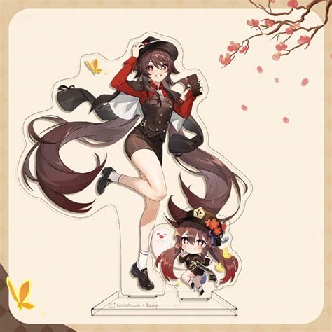 Amazon 原神 胡桃 グッズ 原神 一加 中国期間限定コラボ 胡桃 アクリルスタンド キーホルダー 缶バッジ ブローチ マウスパッド