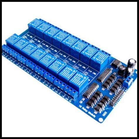 Jual Relay Module 16 Channel 12V 12Vdc Optocoupler For Arduino Plc Dll