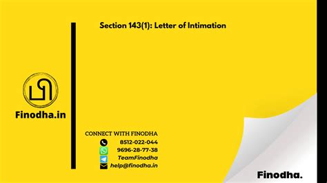 Section 143 1 Letter Of Intimation