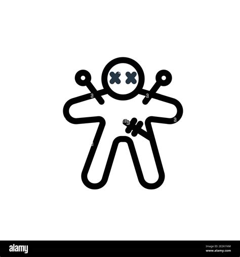 Doll Vector Icon On White Background Flat Vector Doll Icon Symbol Sign From Modern Halloween