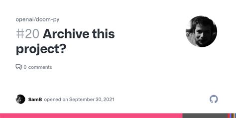 Archive This Project · Issue 20 · Openaidoom Py · Github